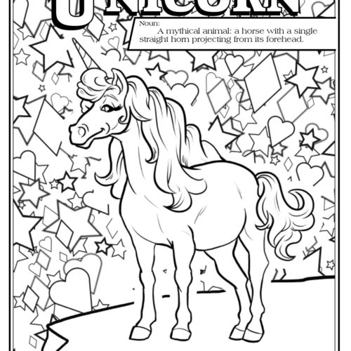 Unicorns Imprint Coloring Book