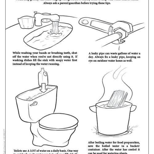 Water Conservation Imprint Coloring Book