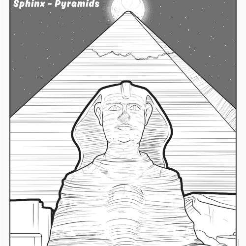 Wonders of the World Imprint Coloring Book