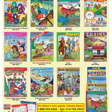 ColoringBook.com | Really Big Coloring Books® 5 Pocket Display