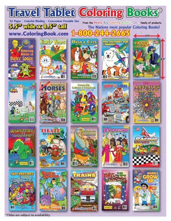 Downloadable Fundraising Flyer Giant Tablet Coloring Books ® (12" x 18 ...