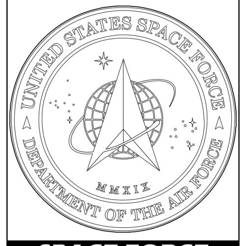 Celebrating U.S. Space Force Coloring Page