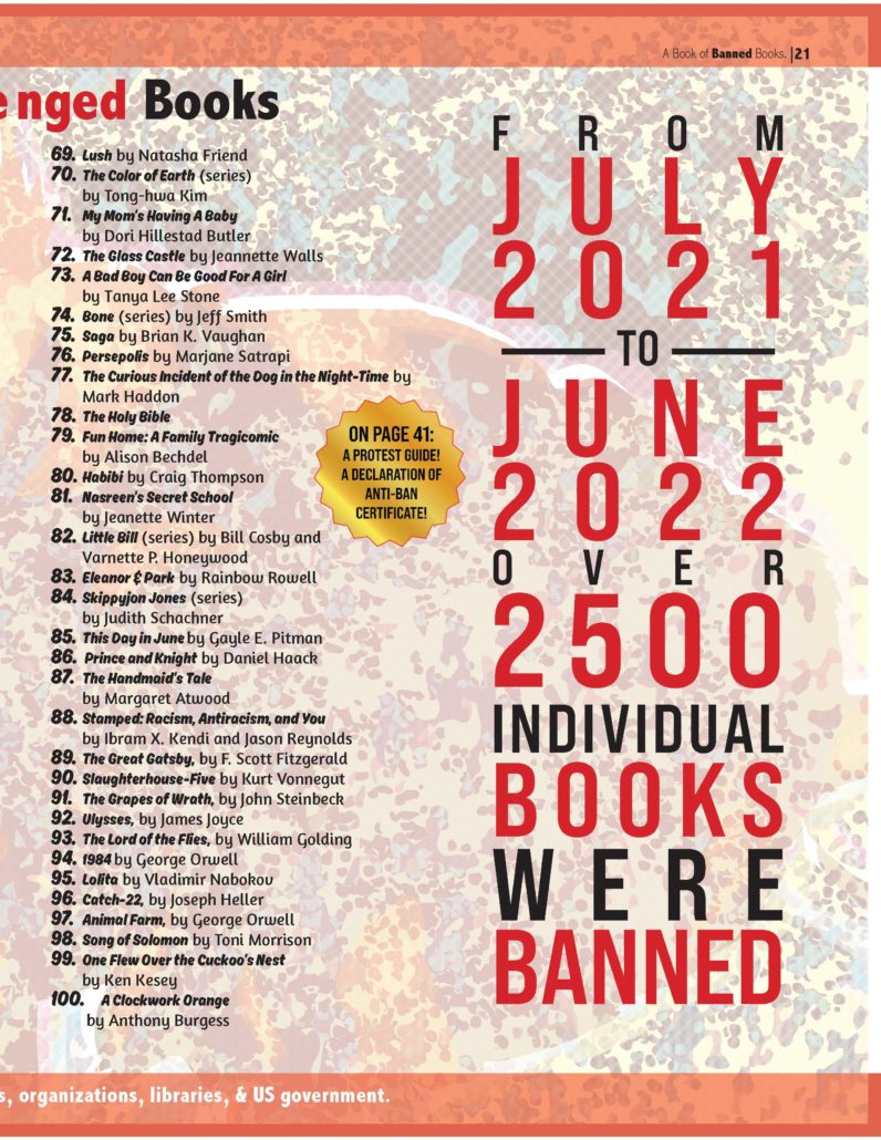 Book of Banned Books including Banned Songs