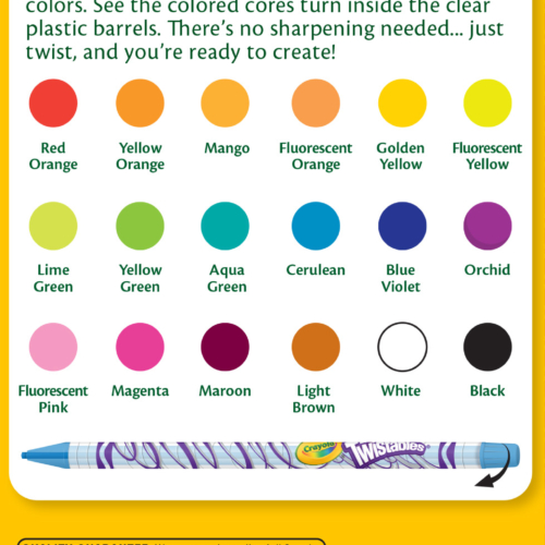 Crayola 18ct. Twistable Colored Pencils