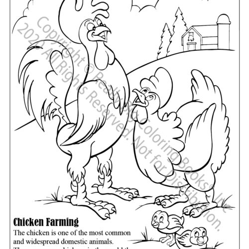 Food and Fun on the Farm Coloring Book 8.5 x 11
