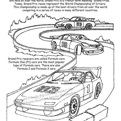 Racing Coloring Book 8.5 x 11 - Really Big Coloring Books®