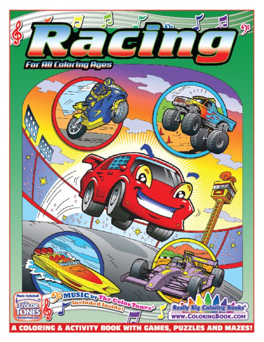 Racing Coloring Book 8.5 x 11