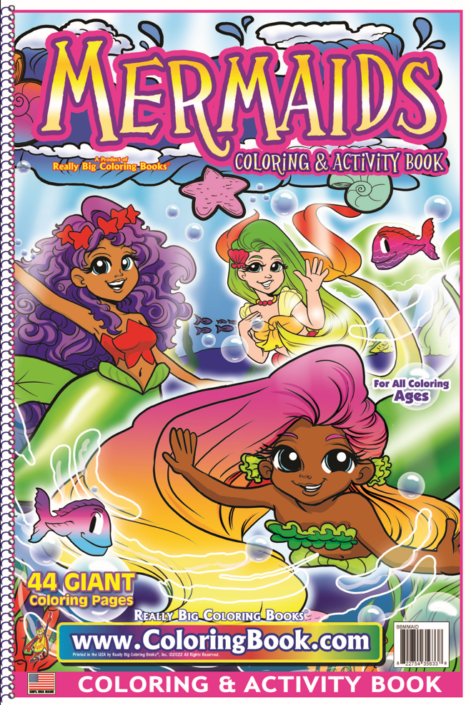 Mermaids Coloring Book 12 x 18