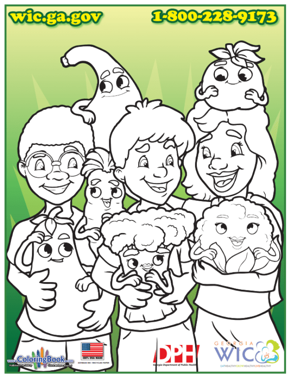 WIC Veggie Strong Coloring Book