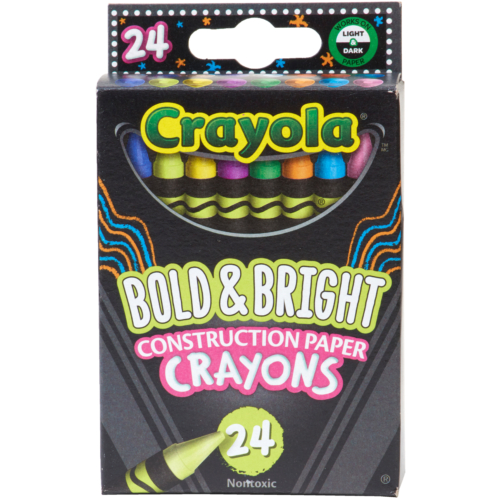 Crayola 24ct. Bold and Bright Construction Paper Crayons - ColoringBook ...