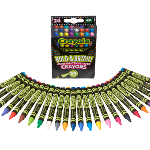 Crayola 24ct. Bold and Bright Construction Paper Crayons - ColoringBook ...