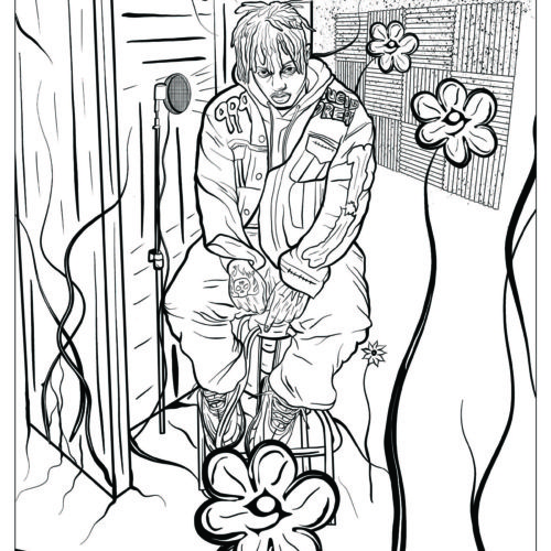 Juice Wrld Coloring Juicewrld Wonder Sketch Coloring Page
