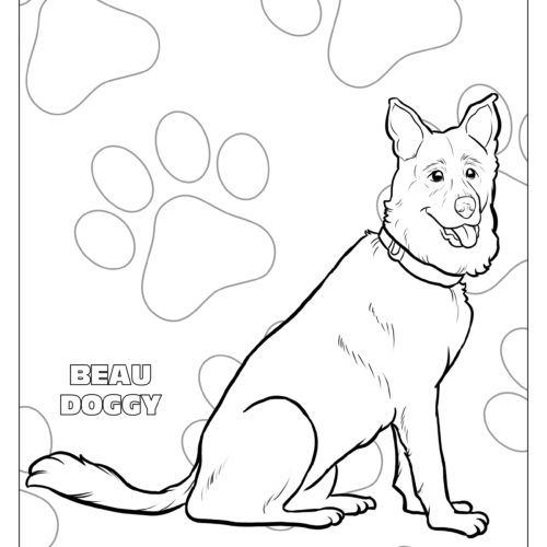 Beau Doggy Coloring Book - ColoringBook.com | Really Big Coloring Books®