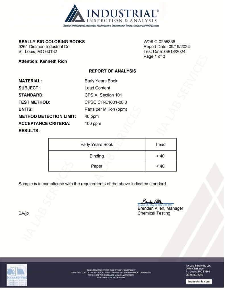 CPSIA Compliance - ColoringBook.com | Really Big Coloring Books®