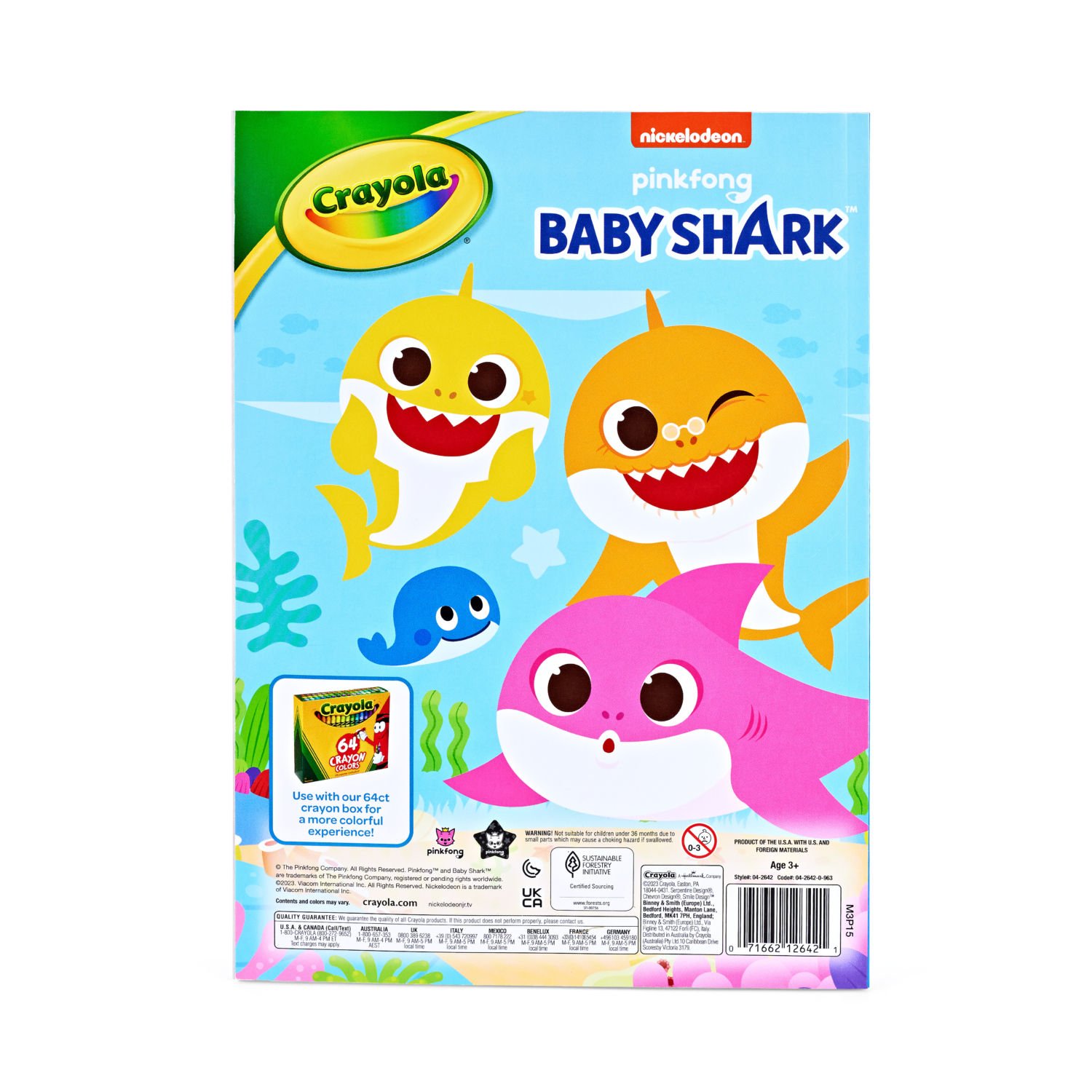 Nickelodeon Baby Shark 96-Page Coloring Book - ColoringBook.com ...