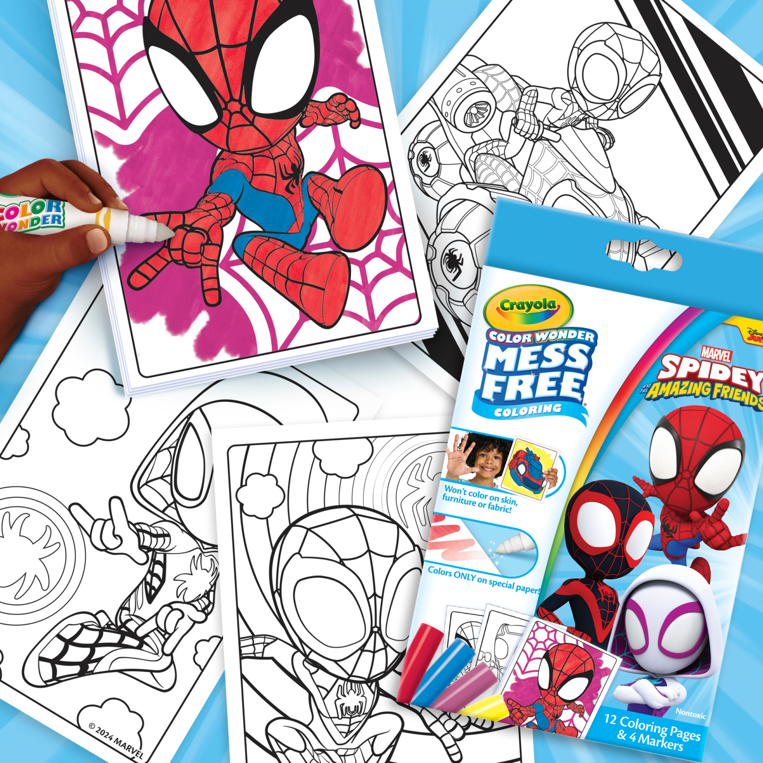 Marvel Spidey Amazing Friends Color Wonder - ColoringBook.com | Really ...