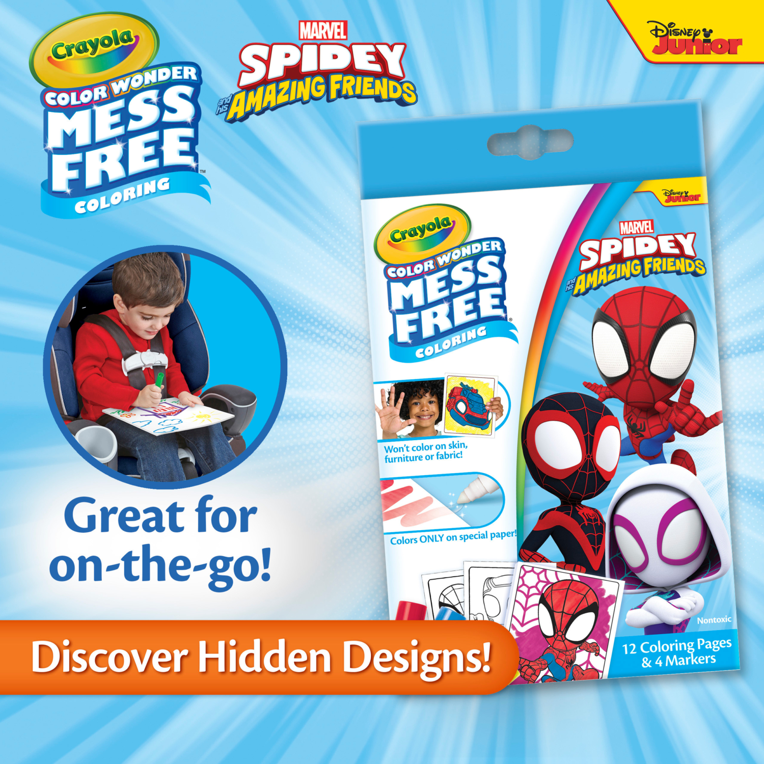 Marvel Spidey Amazing Friends Color Wonder - ColoringBook.com | Really ...