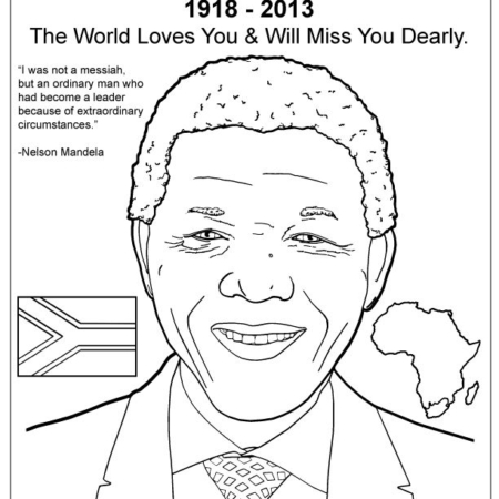 Nelson Mandela Free Coloring Page - ColoringBook.com | Really Big ...