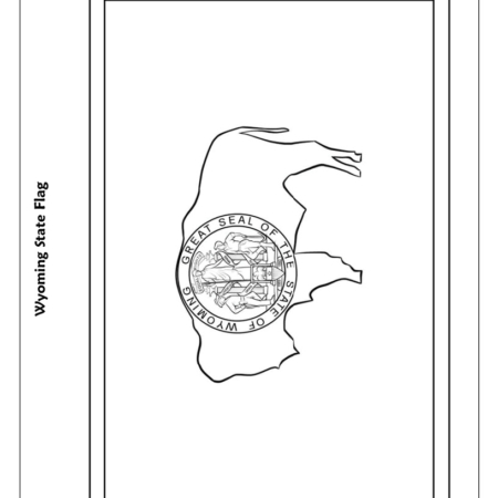 Wyoming State Coloring Book 8.5 x 11