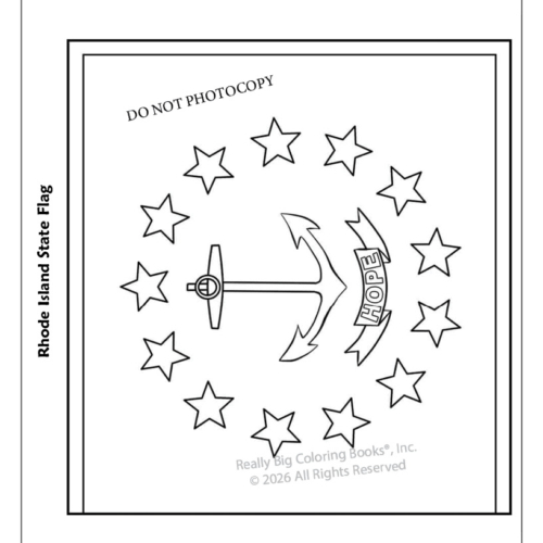 Rhode Island State Coloring Book 8.5 x 11